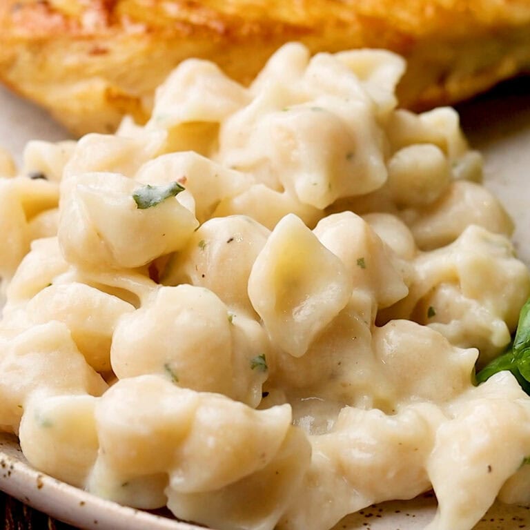 Creamy Garlic Shells - Easy Side Dish Recipe