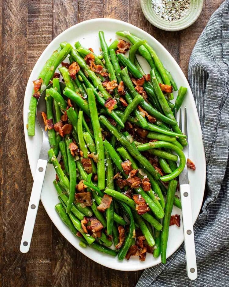 Green Beans with Bacon - Easy Side Dish
