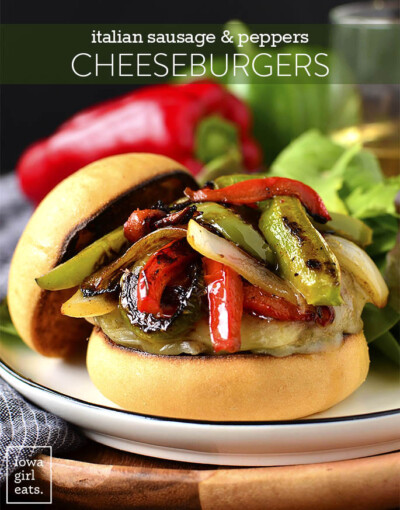 Italian Sausage and Peppers Cheeseburgers - Zesty Burger Recipe