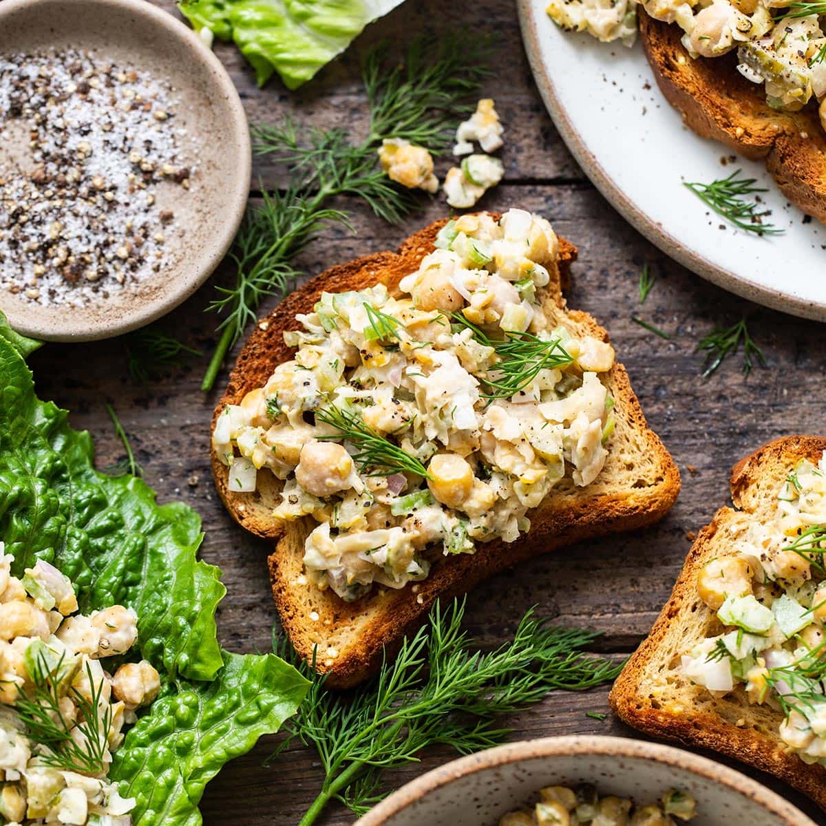 Chickpea "Chicken" Salad - Iowa Girl Eats