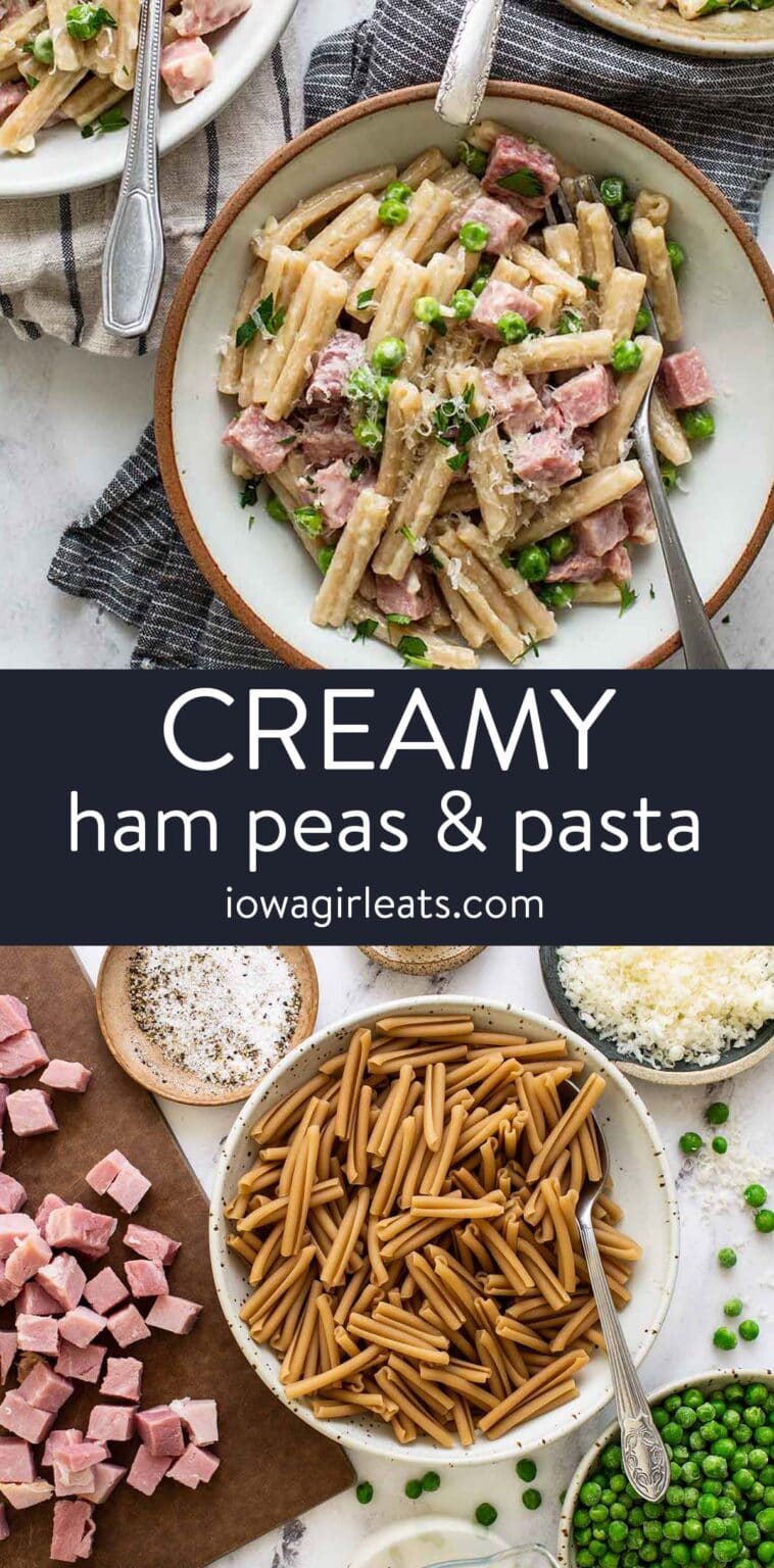 Creamy Ham Peas and Pasta - Easy and Cozy