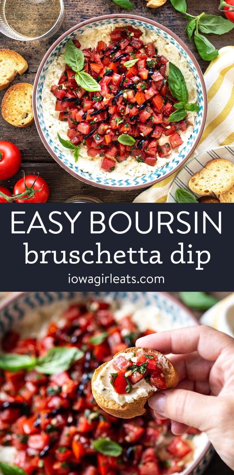 Easy Boursin Bruschetta Dip - Easy Summer Dip