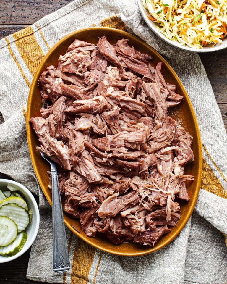 Slow Cooker Pulled Pork - Easy + Juicy